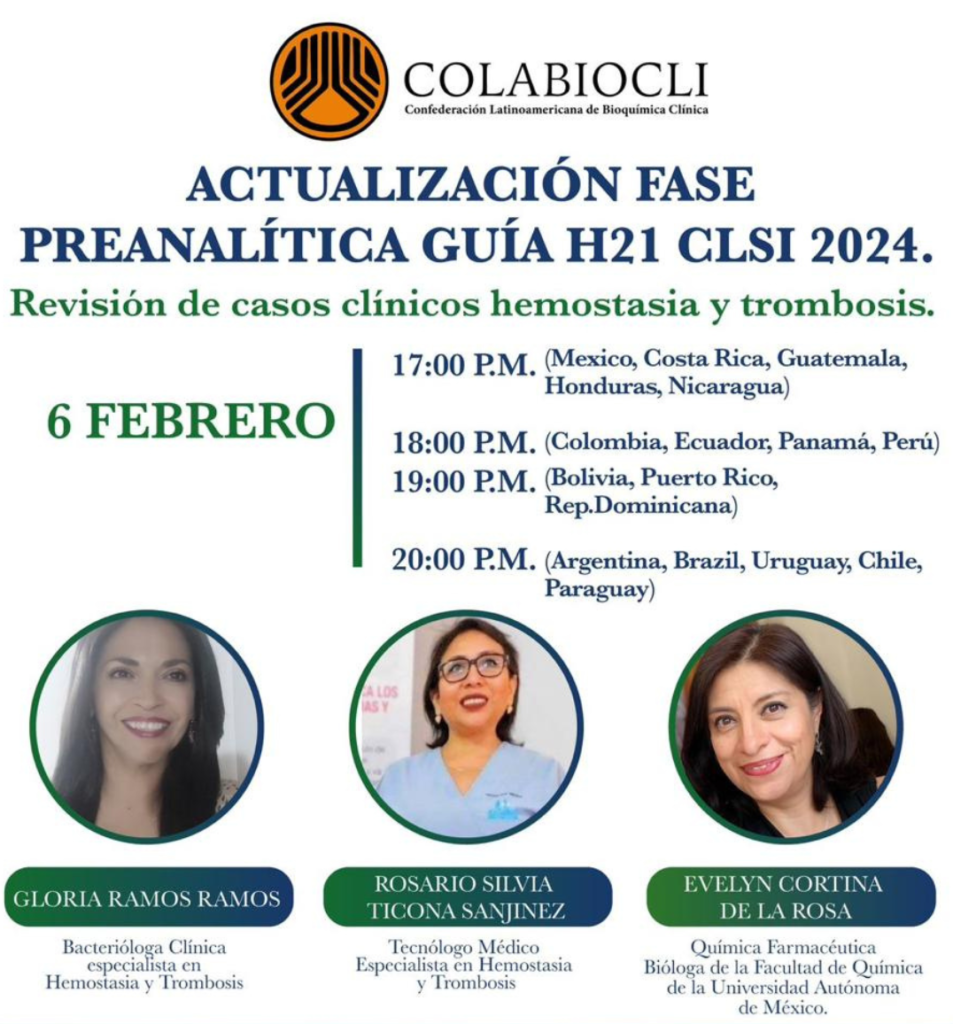 Webinar: Actualización Base Preanalítica Guía H21 CLSI 2024 – CUBRA
